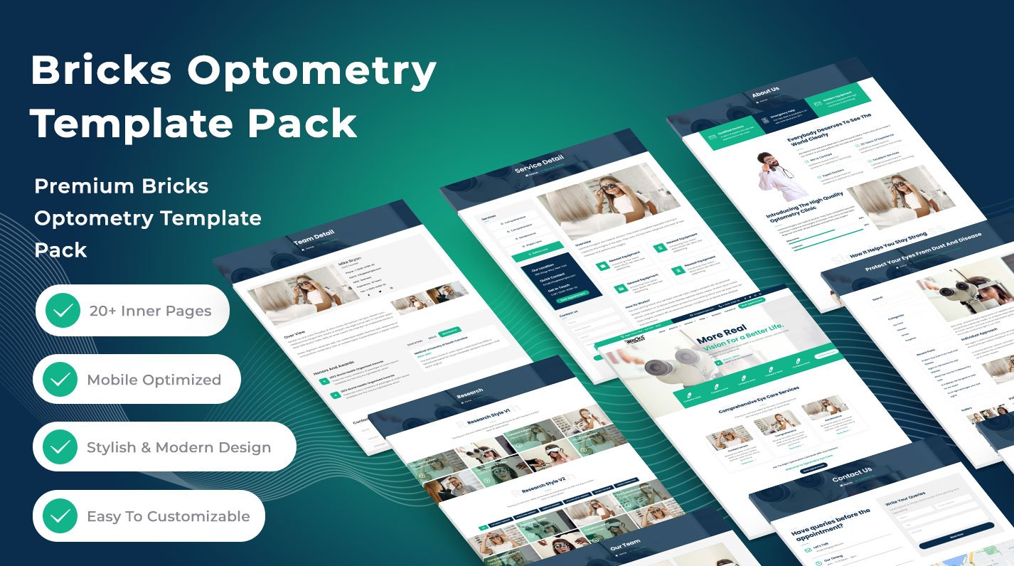 Bricks Optometry Template Pack - Pixels Templates